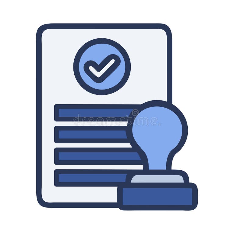 Student Visa Certification Icon Stock Illustration - Illustration of ...