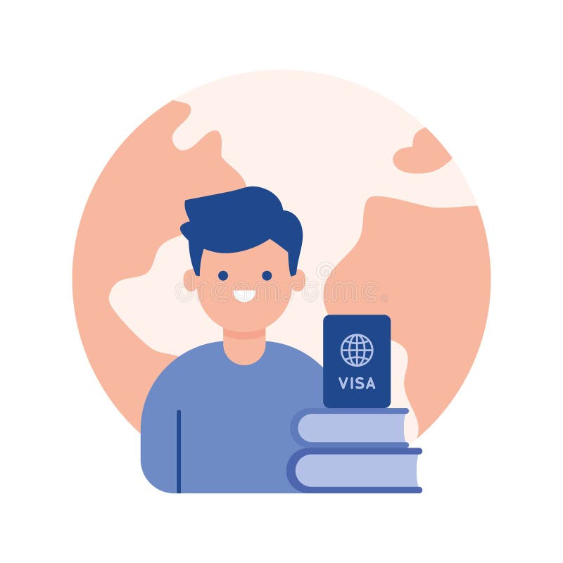 Student Visa Global Education Stock Vector - Illustration of ...