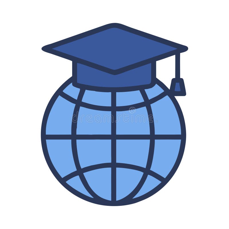 Student Visa Global Learning Icon Stock Vector - Illustration of ...