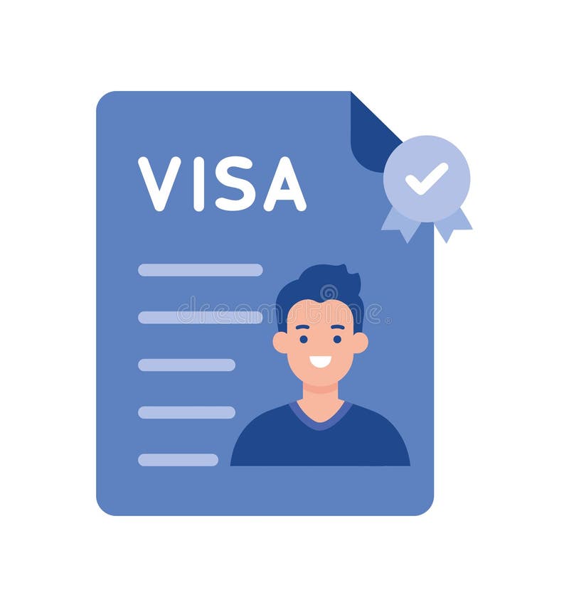 Student Visa Identification Approval Immigration Stock Illustration ...