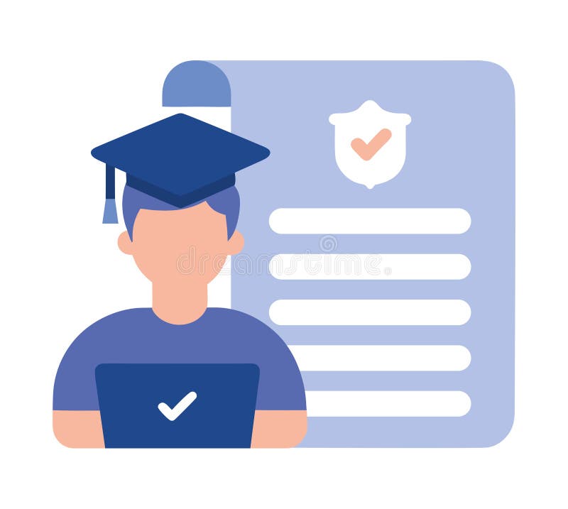 Student Visa Immigration Academic Permit Stock Vector - Illustration of ...