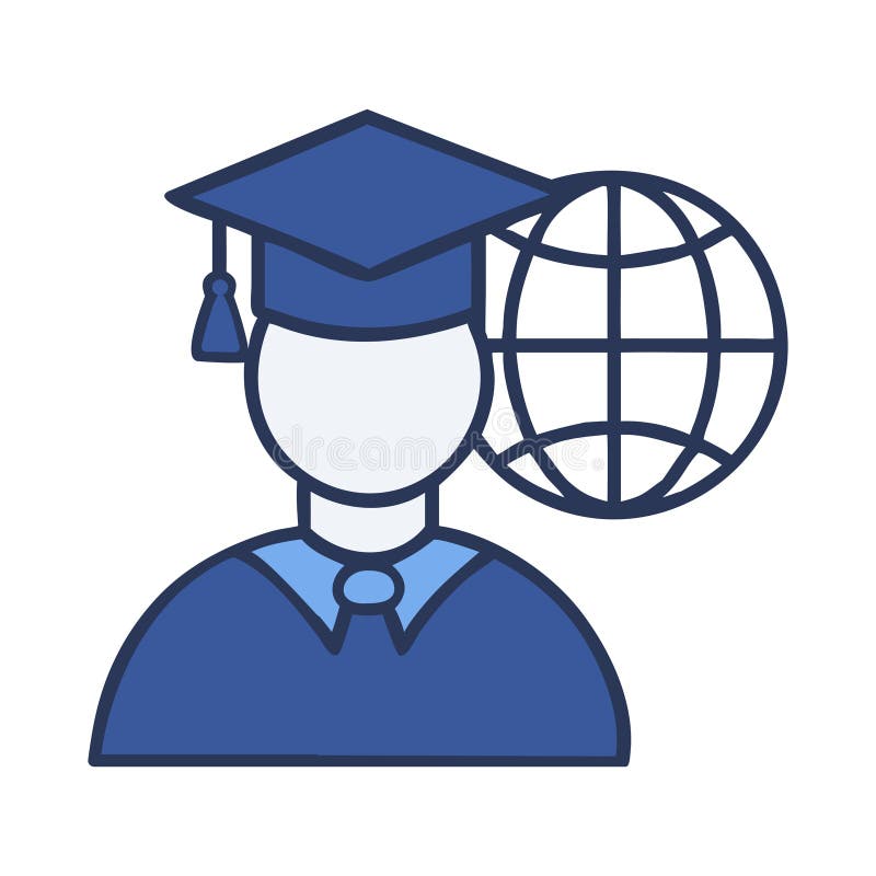 Student Visa International Graduate Icon Stock Vector - Illustration of ...