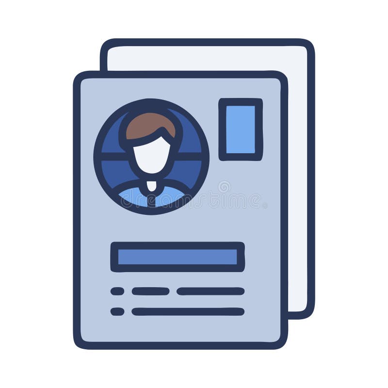Student Visa Profile Verification Icon Stock Illustration ...