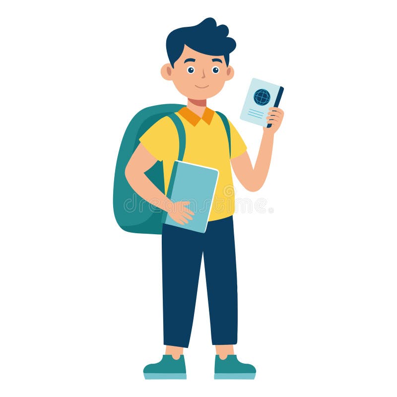 Student Visa Travel Approval Stock Vector - Illustration of immigration ...