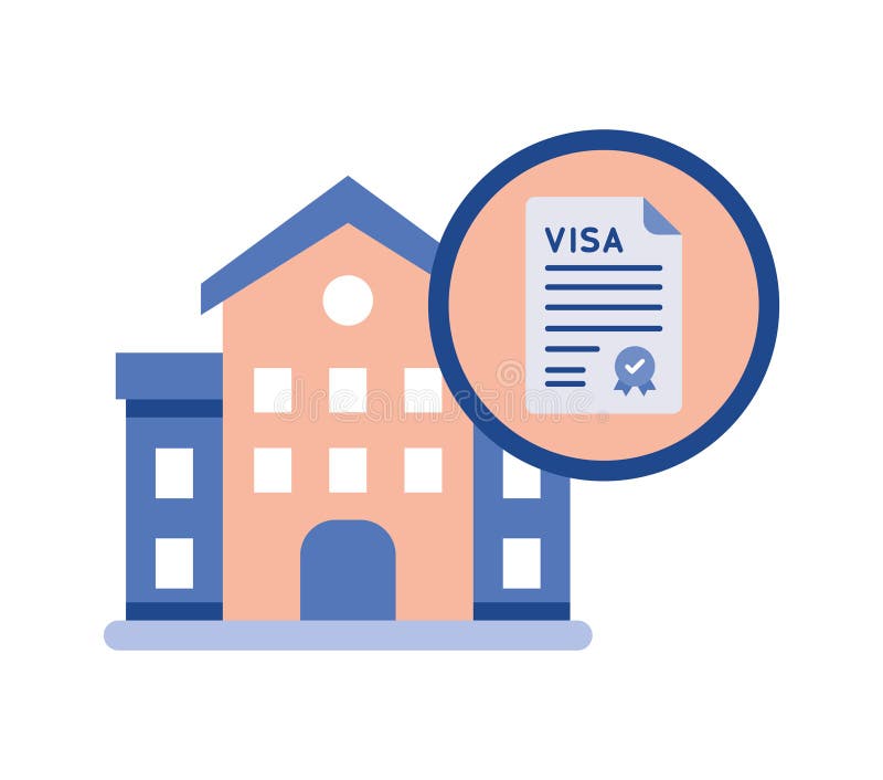 Student Visa University Admission Document Stock Vector - Illustration ...
