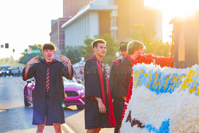 Student Walking in Homecoming Parade Editorial Stock Photo - Image of ...