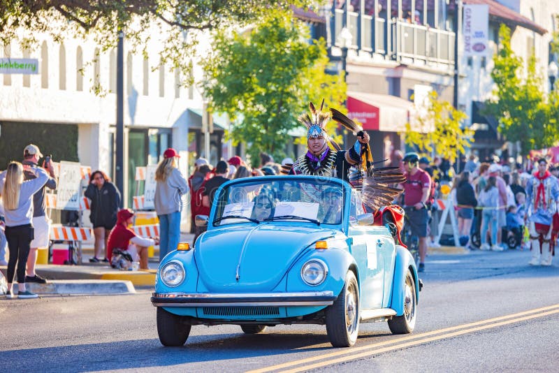 Student Walking in Homecoming Parade Editorial Photo - Image of ...