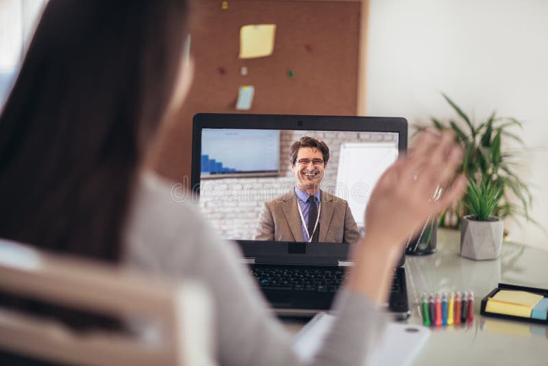 Student Watching Lesson Online and Studying from Home Stock Image ...