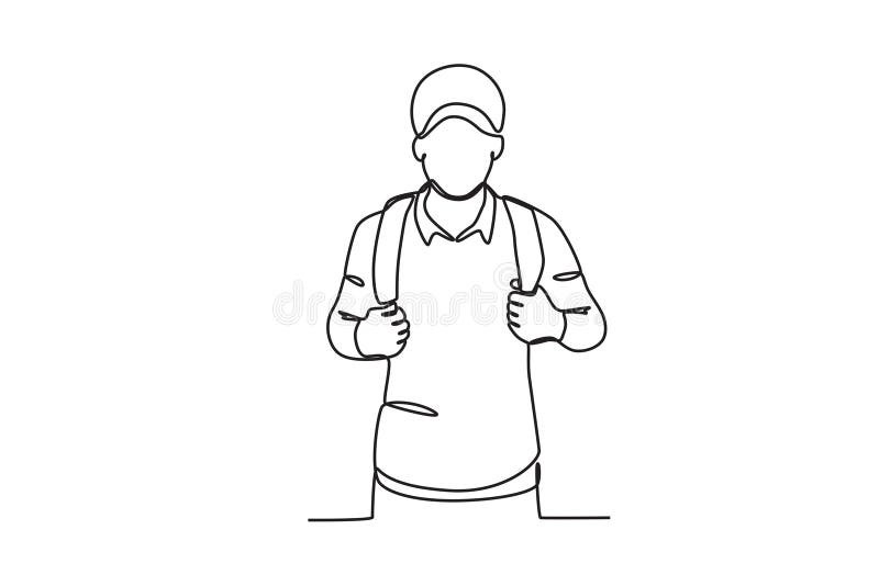 Student Wearing Backpack Icon Stock Illustrations – 178 Student Wearing ...