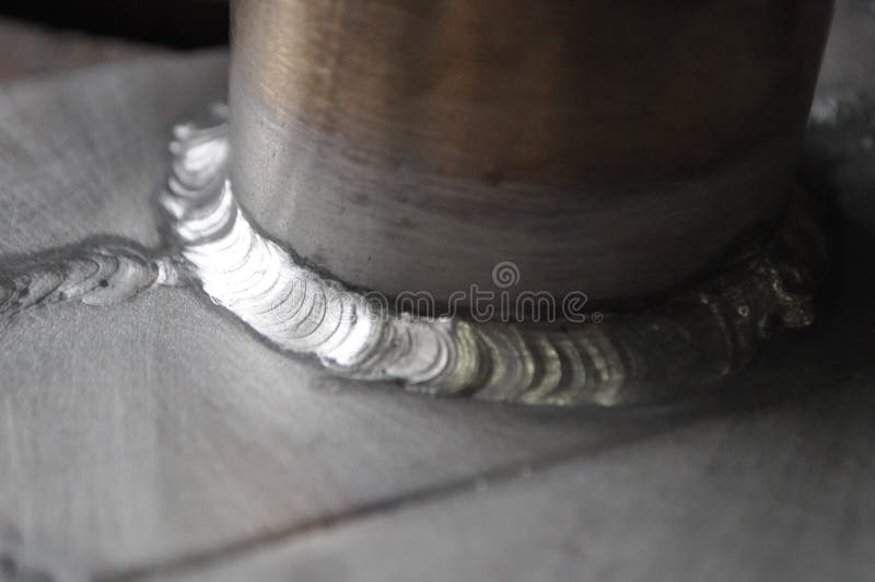 Student Weld, Joining Two Samples. Weld Sample Stock Photo - Image of ...