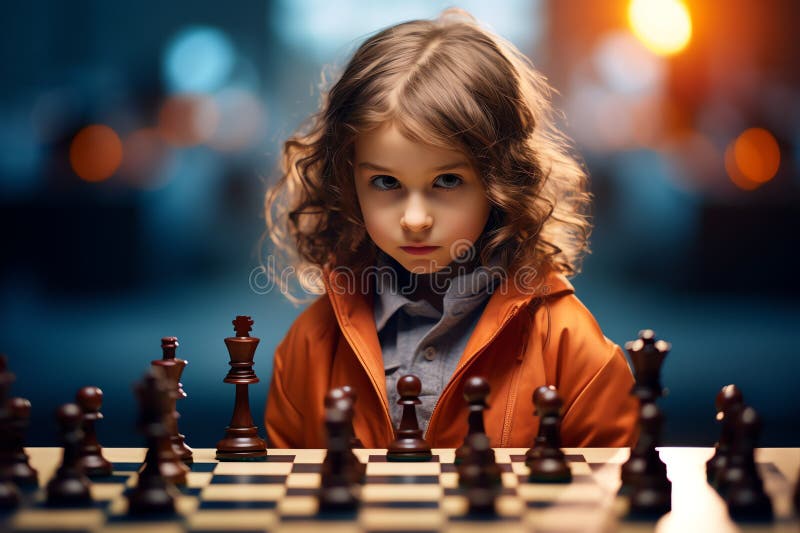 Student Winning a Chess Match, Smart Kid in School Stock Illustration ...
