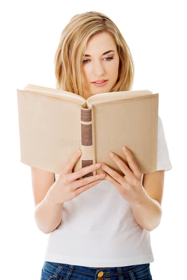 Student woman with book stock image. Image of education - 44509385