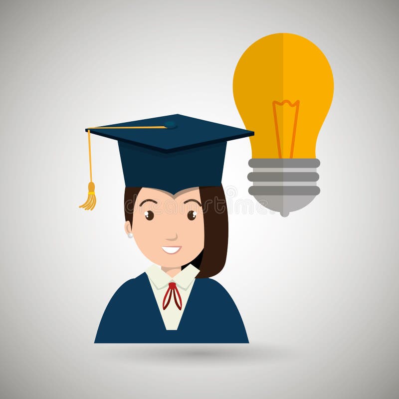 Student Woman Graduation Education Stock Illustration - Illustration of ...