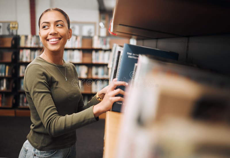 Student Woman, Search Bookshelf and Library for Study, Research and ...