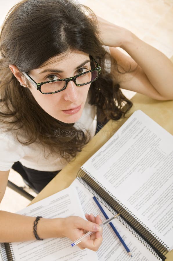 Student woman stock image. Image of student, table, learning - 32348863