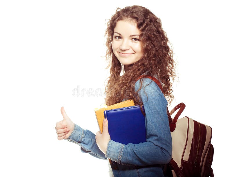 Student woman stock image. Image of gesture, holding - 32600427
