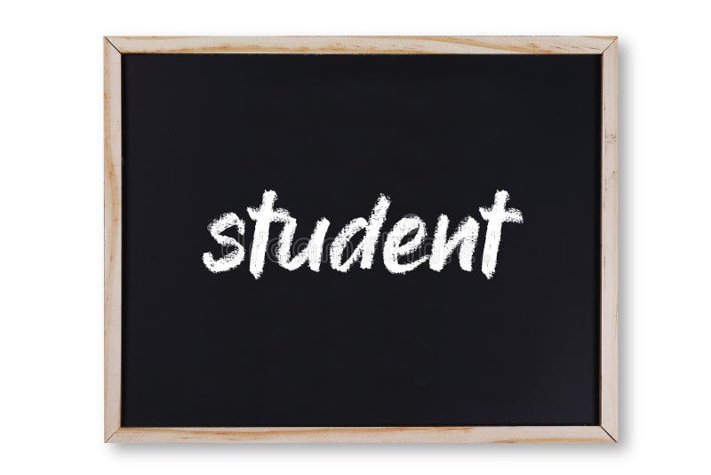 Student Word in Chalk on Chalkboard Stock Image - Image of green ...