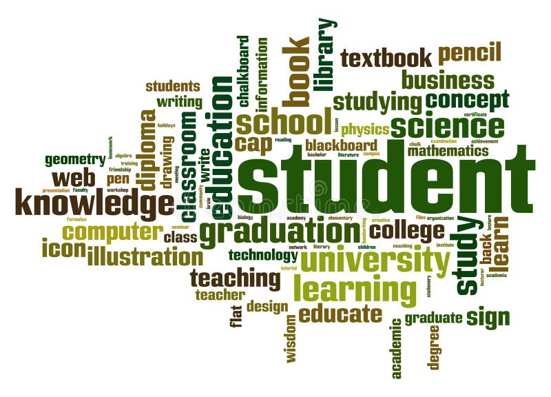 Student Job word cloud. stock illustration. Illustration of rendering ...