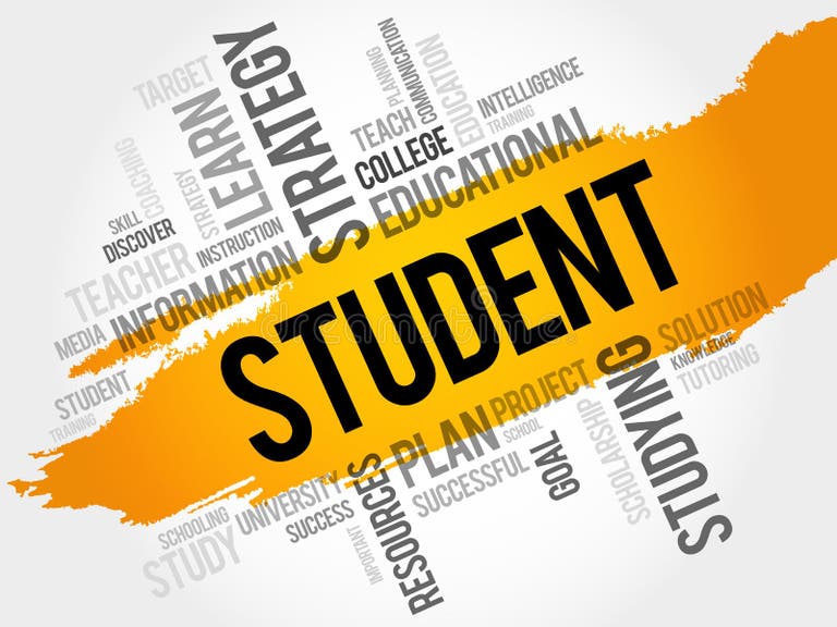 STUDENT word cloud stock illustration. Illustration of school - 200423770