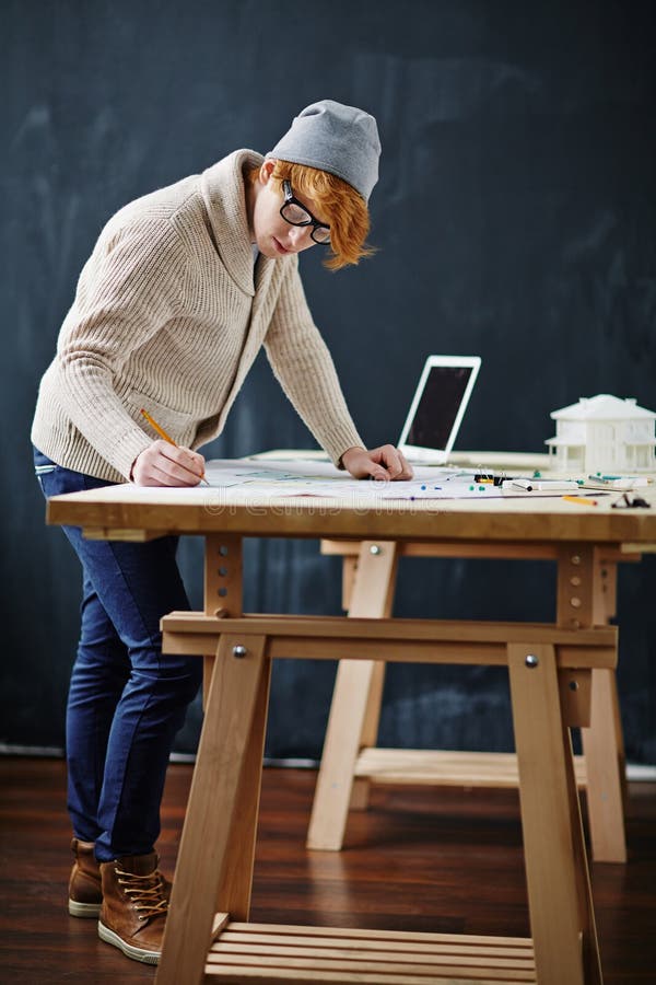 Student at work stock image. Image of smart, standing - 67579645
