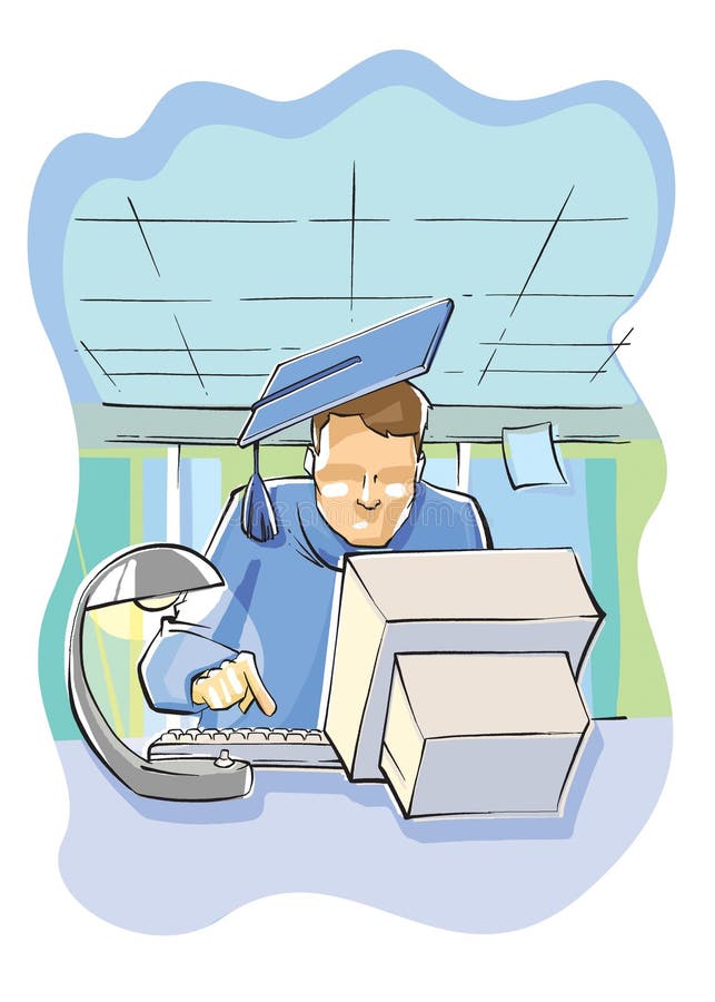 Student Working With Computer Picture. Image: 8019408