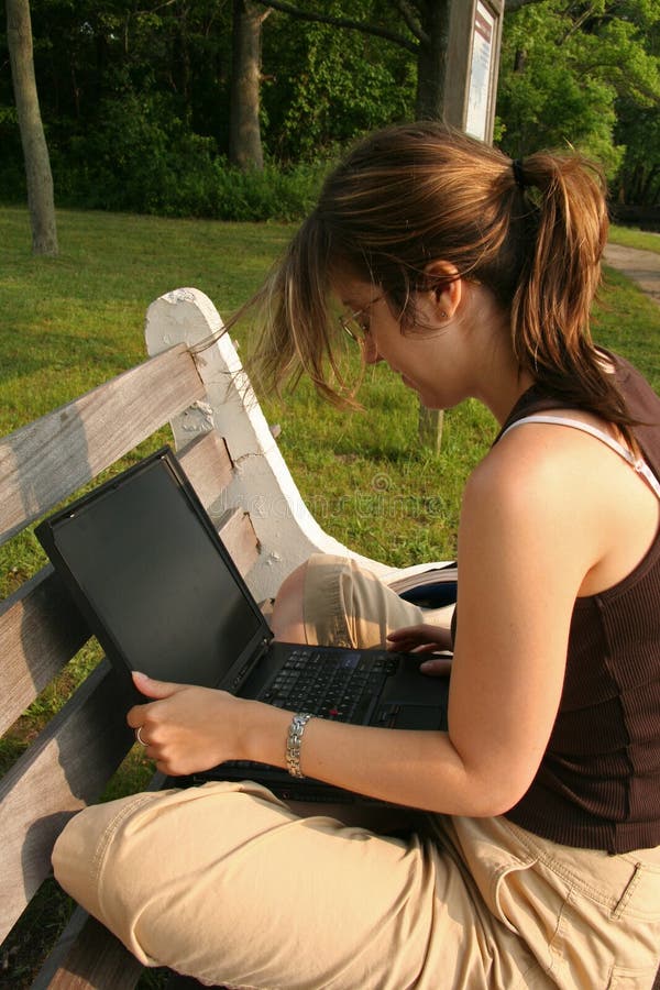 Student working on laptop stock photo. Image of portrait - 1164654