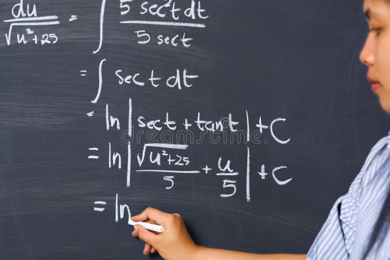 Student Working on Mathematics Problem Stock Photo - Image of complex ...
