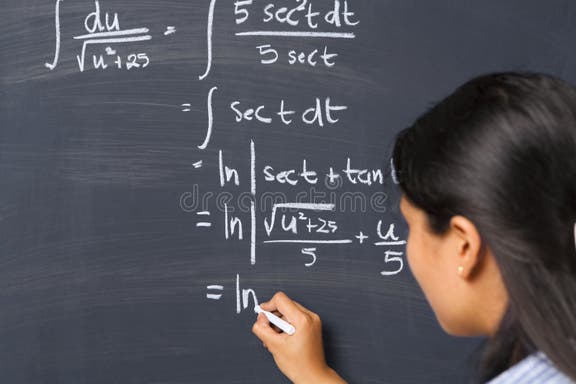 Student Working on Mathematics Problem Stock Photo - Image of complex ...