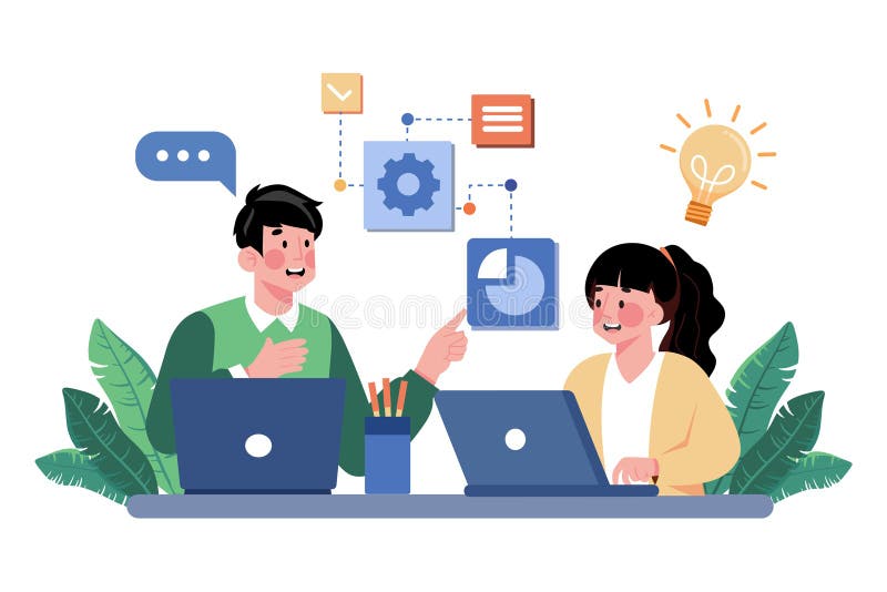 A Student Uses Flashcards To Learn Vocabulary Words Stock Vector - Illustration of schoolgirl ...