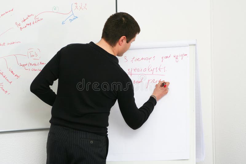 Student Writes on the Board Stock Image - Image of lecture, knowledge ...