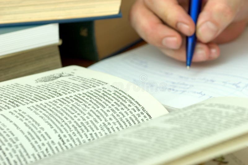 Student writing stock image. Image of pages, notes, text - 6024323
