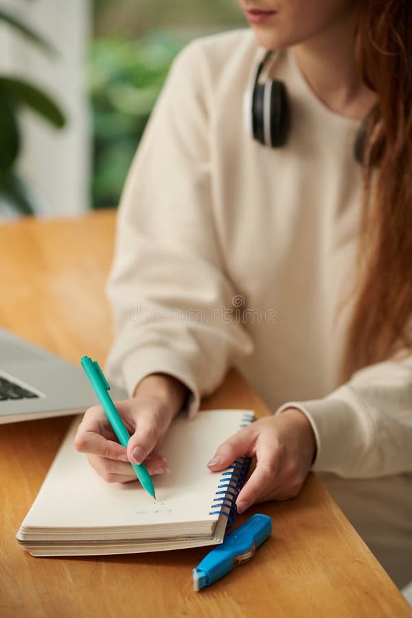 Student Writing Essay stock photo. Image of distant - 270723872