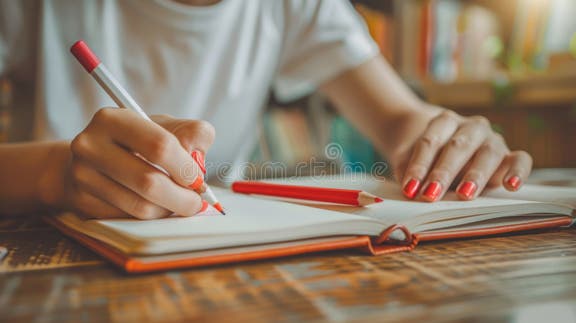 Student is Writing an Exam in a Classroom Setting.. AI Generated Stock ...