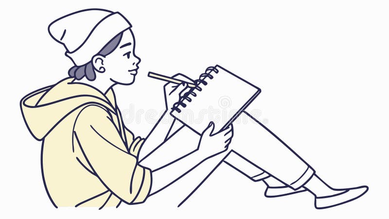 Student Writing in Notebook, Learning and Education, Academic Focus ...