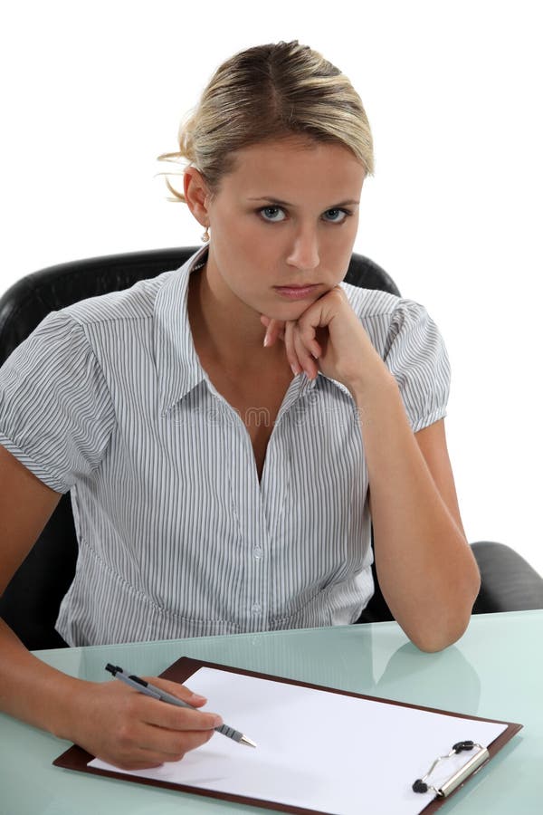 Student Writing on a Notepad Stock Image - Image of caucasian, employee ...