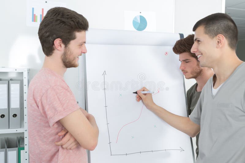 Student Writing Something on Blank White Board Stock Photo - Image of ...