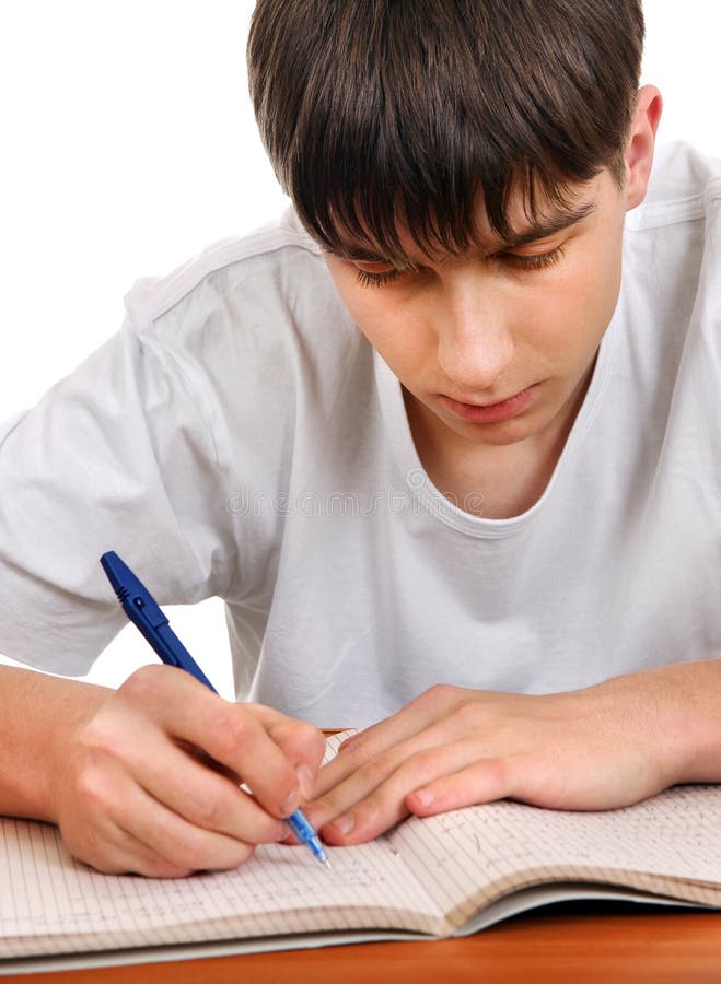 Student Writing stock photo. Image of busy, learn, serious - 60718352