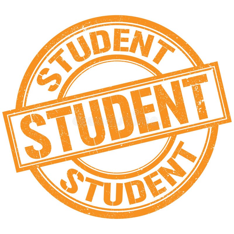 STUDENT Written Word on Orange Stamp Sign Stock Illustration ...