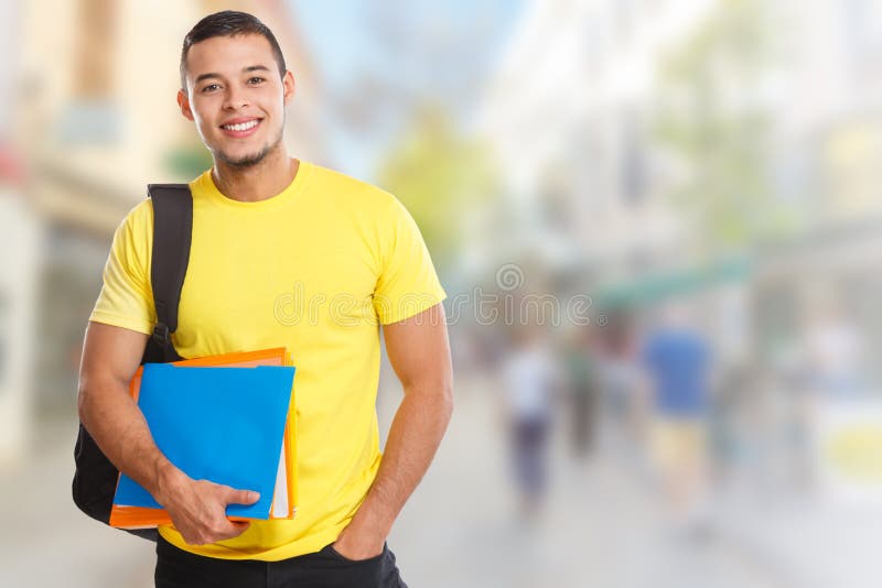Student Young Man Town Copyspace Copy Space Learning Smiling People ...