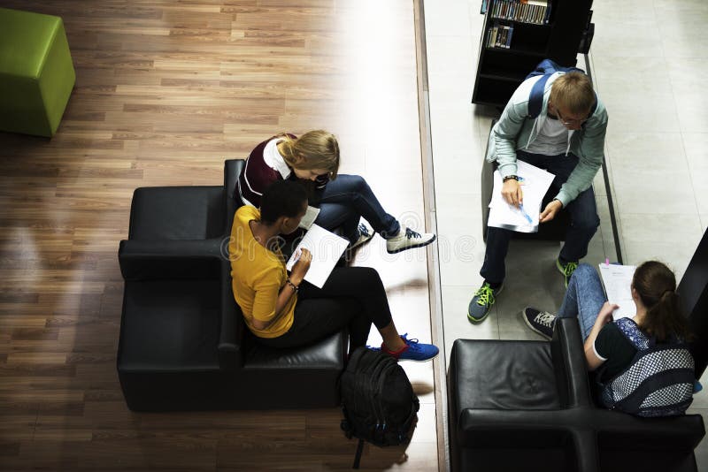 Students Activity in Library Knowledge Stock Image - Image of diversity ...