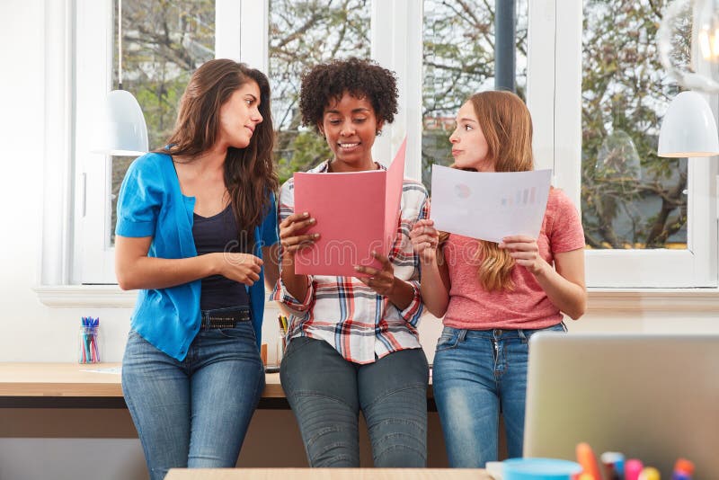 Students or Apprentices are Learning Together in the Office Stock Photo ...