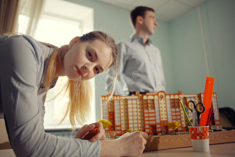 Students Architects at Work Stock Photo - Image of office, partnership ...