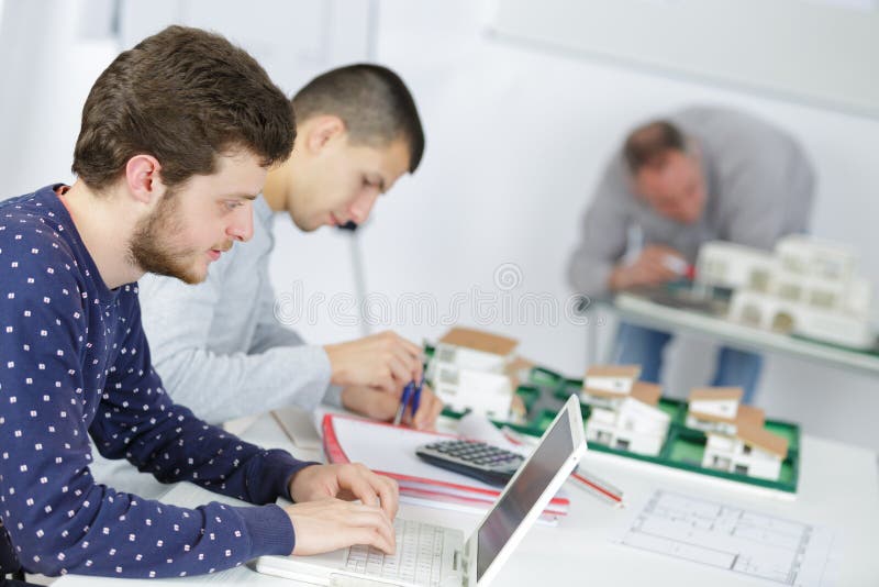 Students in Architecture Training Class Stock Image - Image of smart ...