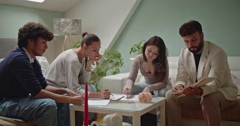 Art Students Learning from Professor at Home: Drawing and Sketching in ...