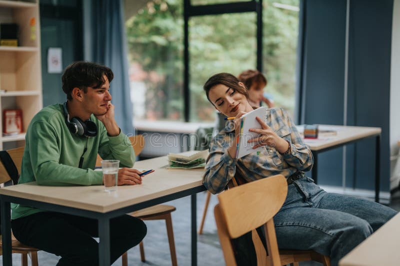 Students Attending a Cozy Classroom Study Session Together Stock Photo ...