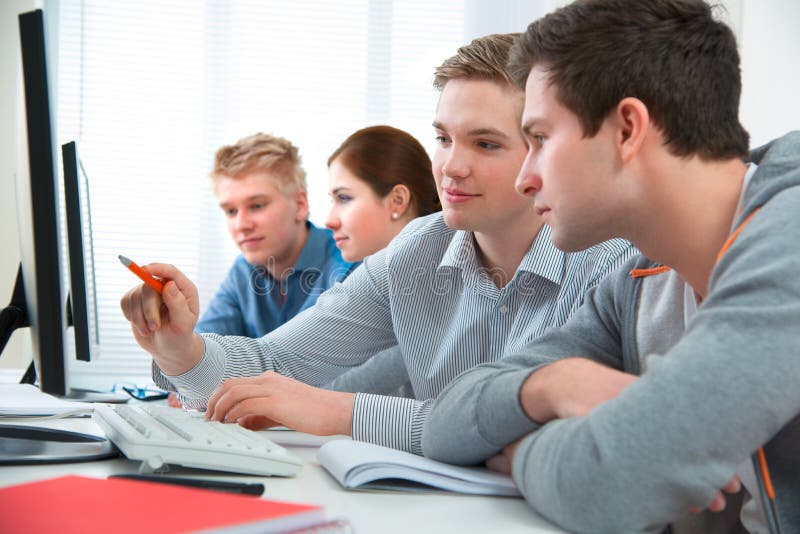 Students Attending Training Course Stock Photo - Image of listening ...