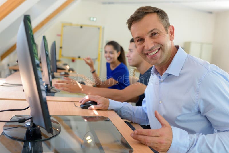 Students Attending Training Course Stock Photo - Image of listening ...