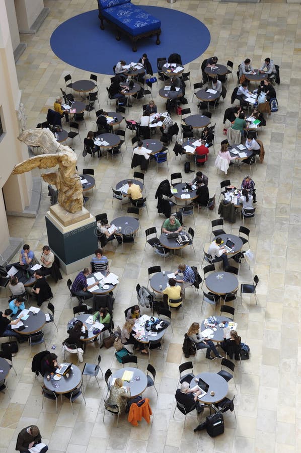 Students in the Aula of the Federal INstitut of Technology ETH ...