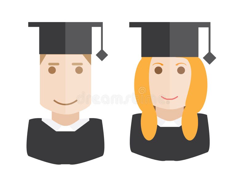 Students avatars set stock vector. Illustration of icons - 59504756