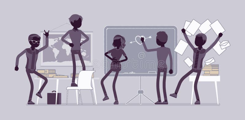 School bad behaviour stock vector. Illustration of isolated - 210012806